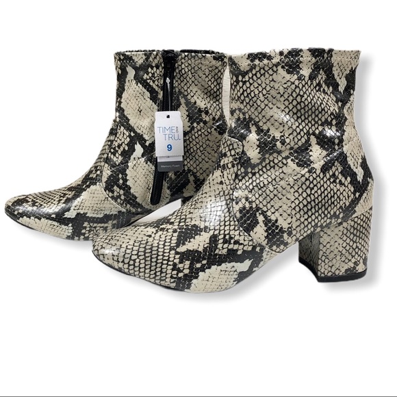 Time and Tru | Shoes | Time And Tru Womens Snakeskin Ankle Boots | Poshmark